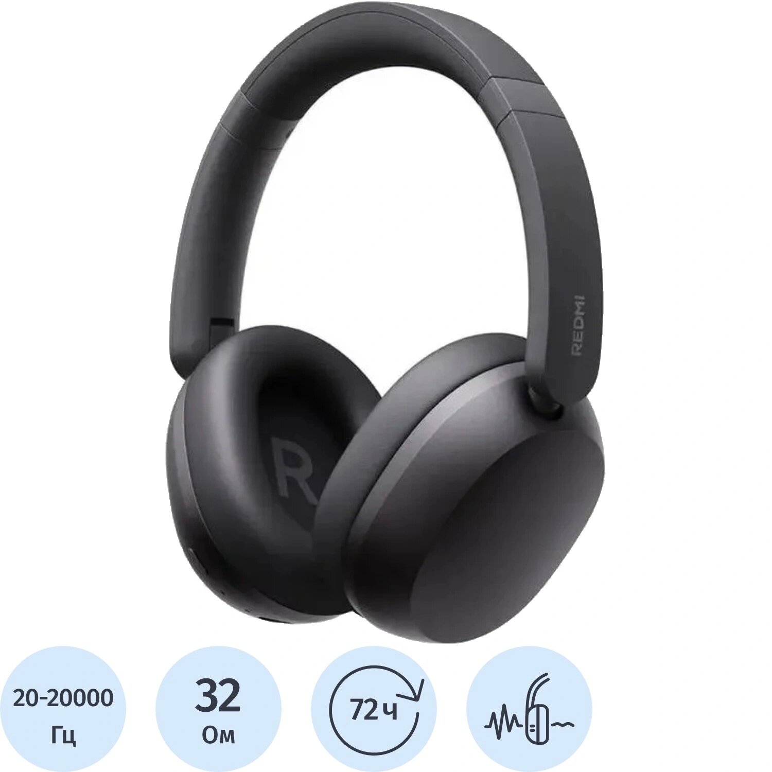 Xiaomi Наушники беспроводные/проводные Xiaomi Redmi Headphones Neo чёрные (BHR08W5GL)