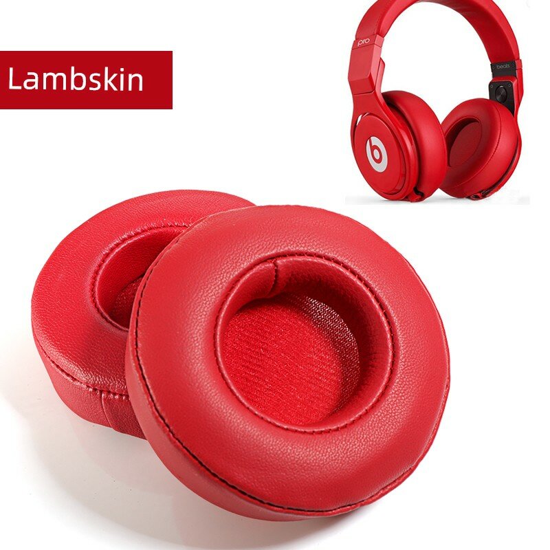 Совместимые амбушюры Beats MIXR Pro красного цвета из замши, пара, премиум комфорт для аудиозаписи