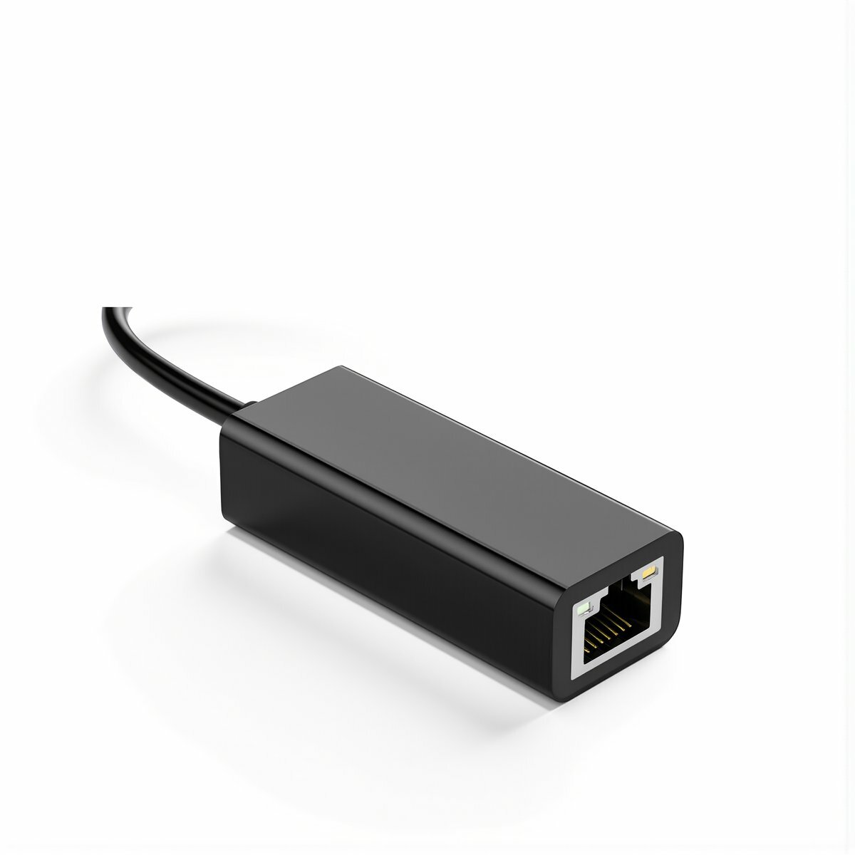 Компактное черное устройство для соединения сетей USB 2.0 до RJ45 100 Мбит с переходник проводной без драйверов для ноутбуков и ПК, USB-пластик черный (нейтральная упаковка на английском)