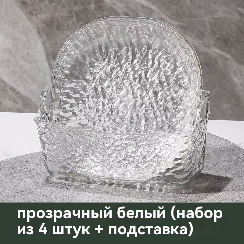 Блюдце 8 шт хаки