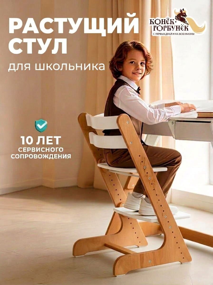 Растущий стул для детей и школьников Конек Горбунек Комфорт PRO, лофт-2