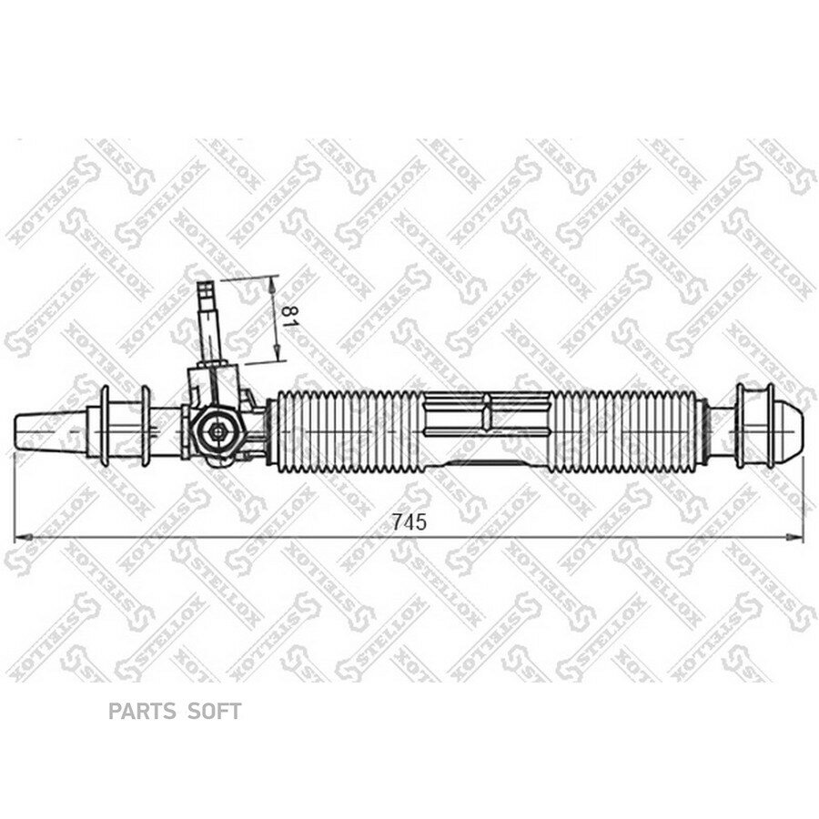 STELLOX 0035020SX 00-35020-SX рейка рулевая механическая! без рулевых тяг,900671\Opel Astra F all 91>/Vectra A all 92>