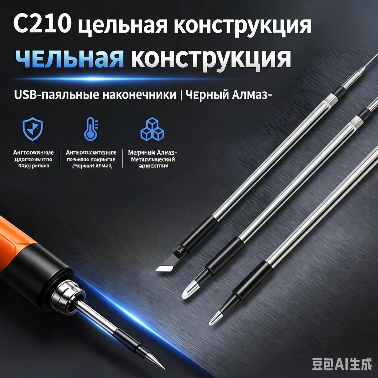 C210 паяльник жало USB 5V аккумулятор паяльник аксессуары 3 шт