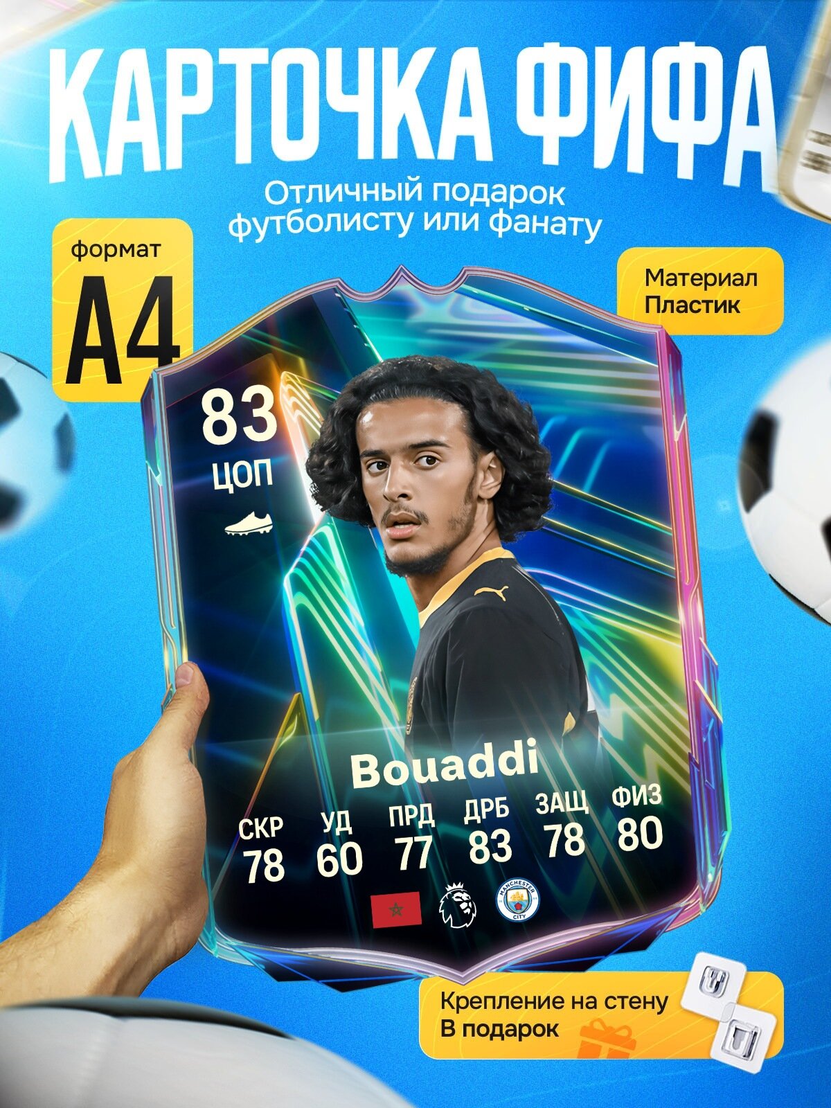 Карточка игрока Bouaddi FIFA