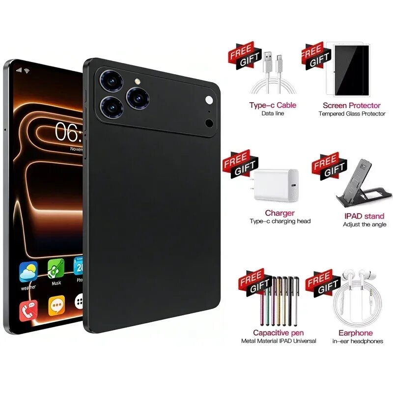 Планшет Pad i17 Pro Max 24ГБ+2ТБ 24GB 2TB, Черный, Black