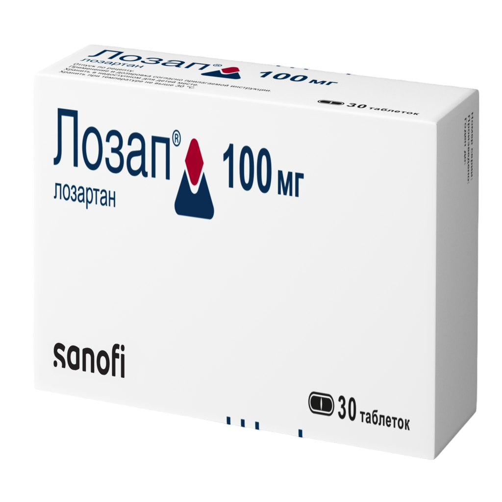 Лозап таблетки покрыт. плен. об. 100 мг 30 шт