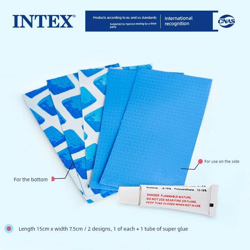2-набор накладок для ремонта бассейна INTEX с большой тюбиком клея для ПВХ бассейнов