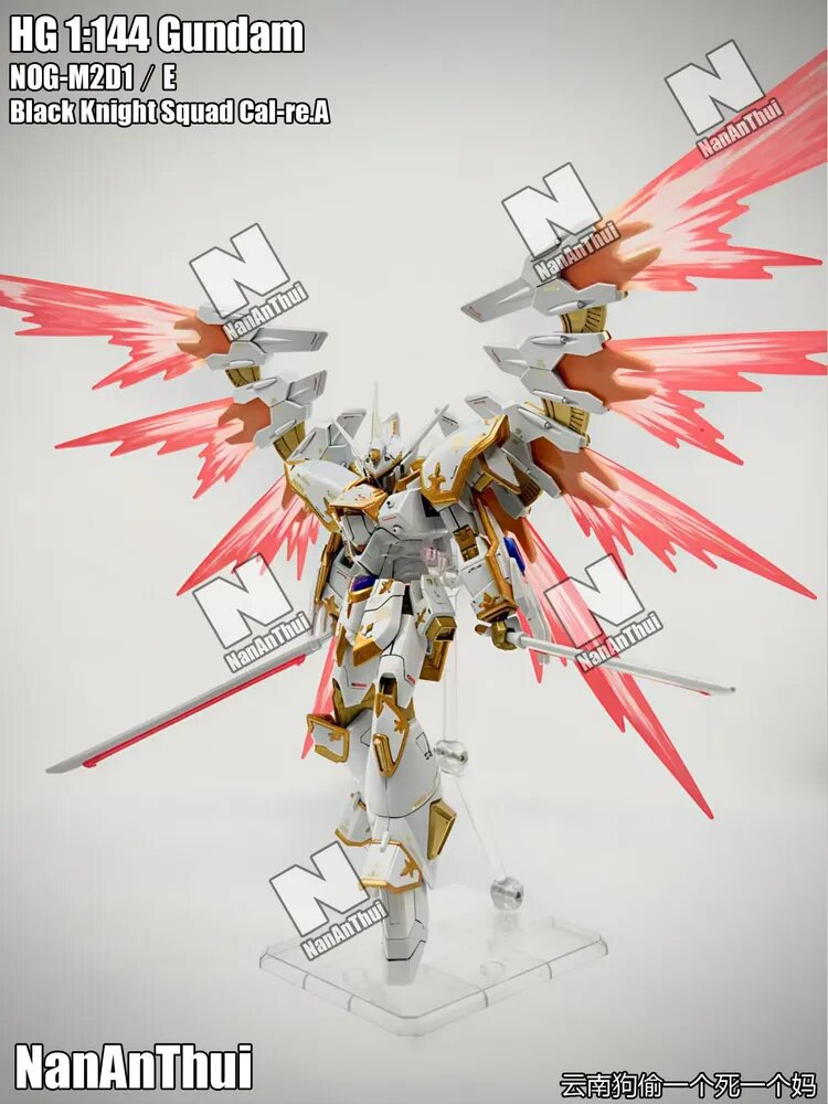 Сборная Игрушечная фигурка модель HG 1:144 Gundam NOG-M2D1 E Black Knight Squad Cal-re. A, Высококачественная модель, Поставляется с бесплатными наклейками и кронштейнами