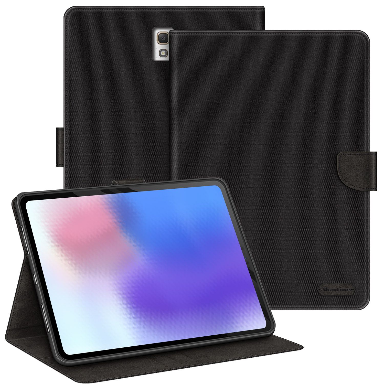 Кожаный чехол Shantime для телефона Samsung Galaxy Tab S 8.4 SM-T705 2014, защитный чехол с внутренней силиконовой оболочкой из ТПУ и встроенной подставкой.