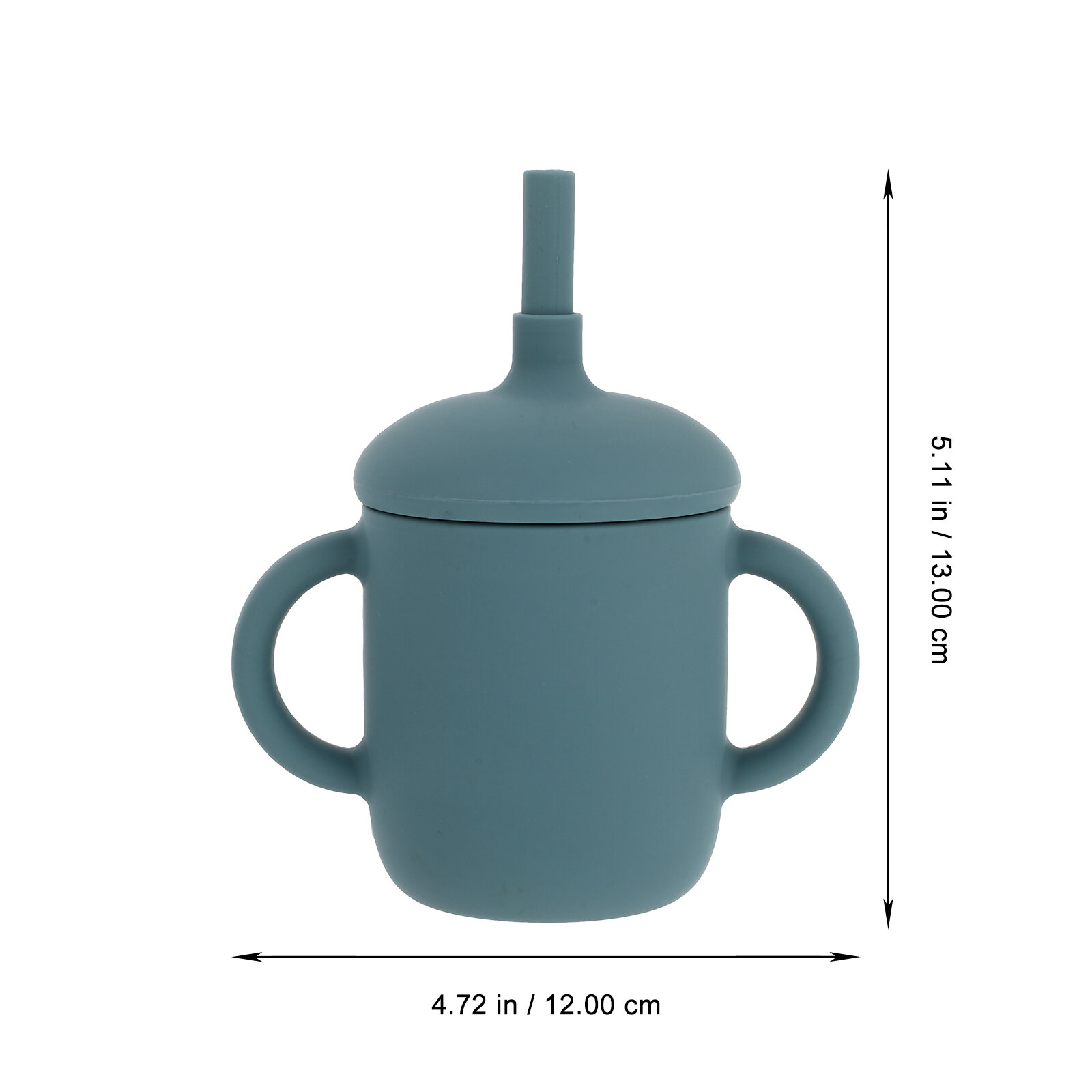 Кубок Для Ребёнка Из Силикона С Соломинкой 1 Шт Синий 13X12X6Cm