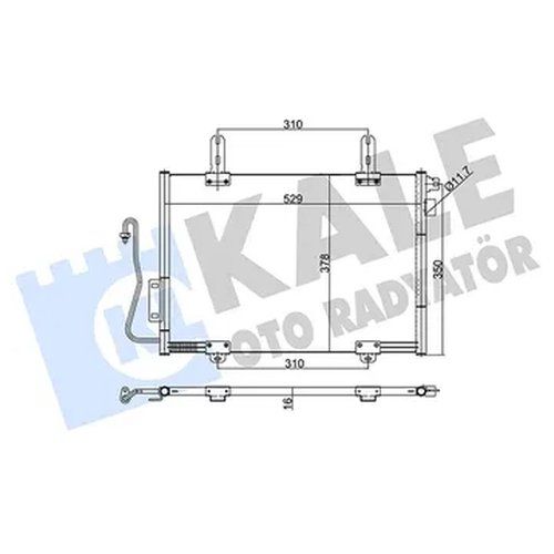 Радиатор кондиционера) renault kangoo i 1.4 1.5 dci 1.6 1.9 dti 7700301253,7700301 Kale 389400
