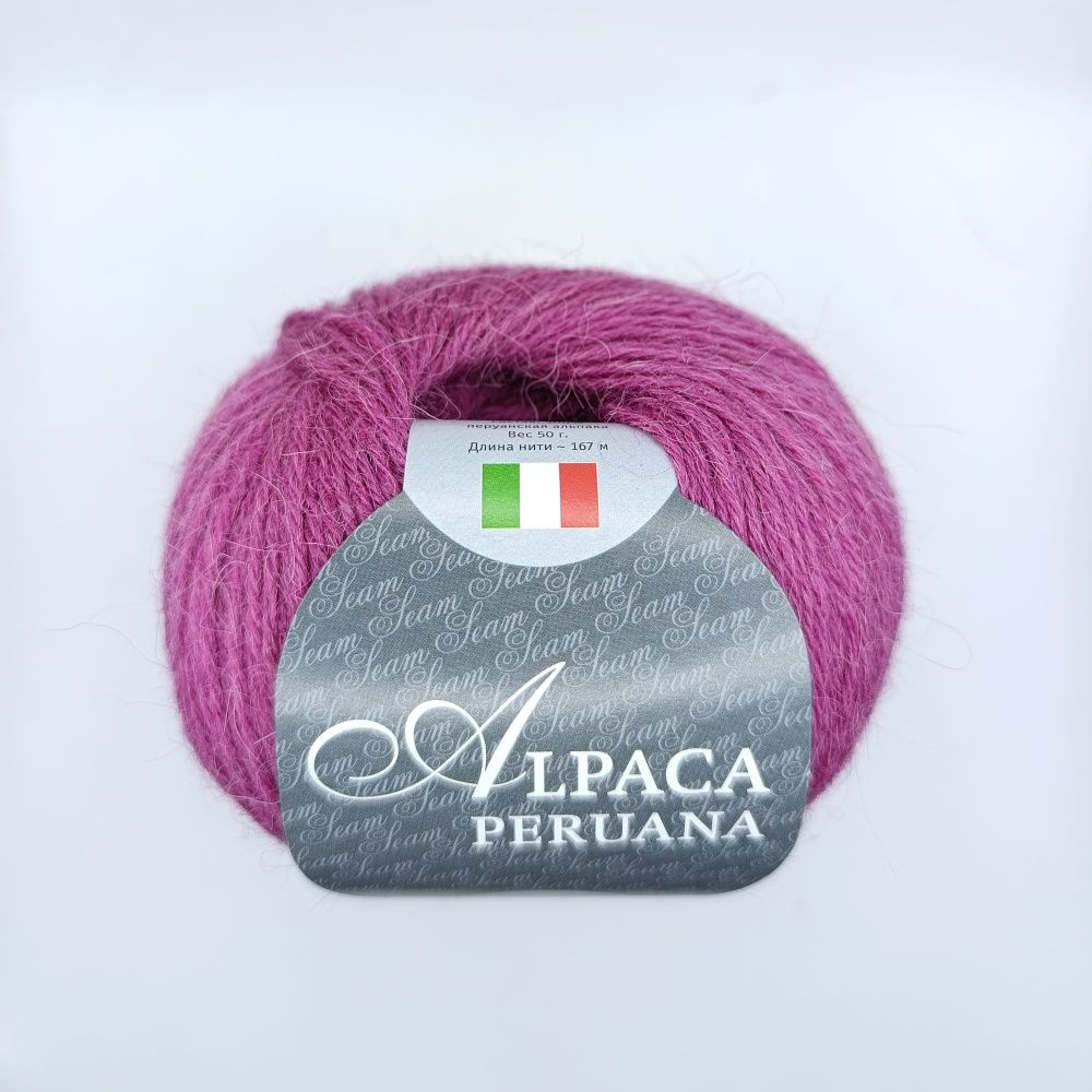 Пряжа для вязания Seam Alpaca peruana 3730 ярко-розовый 50 гр/167 м 100% перуанская альпака