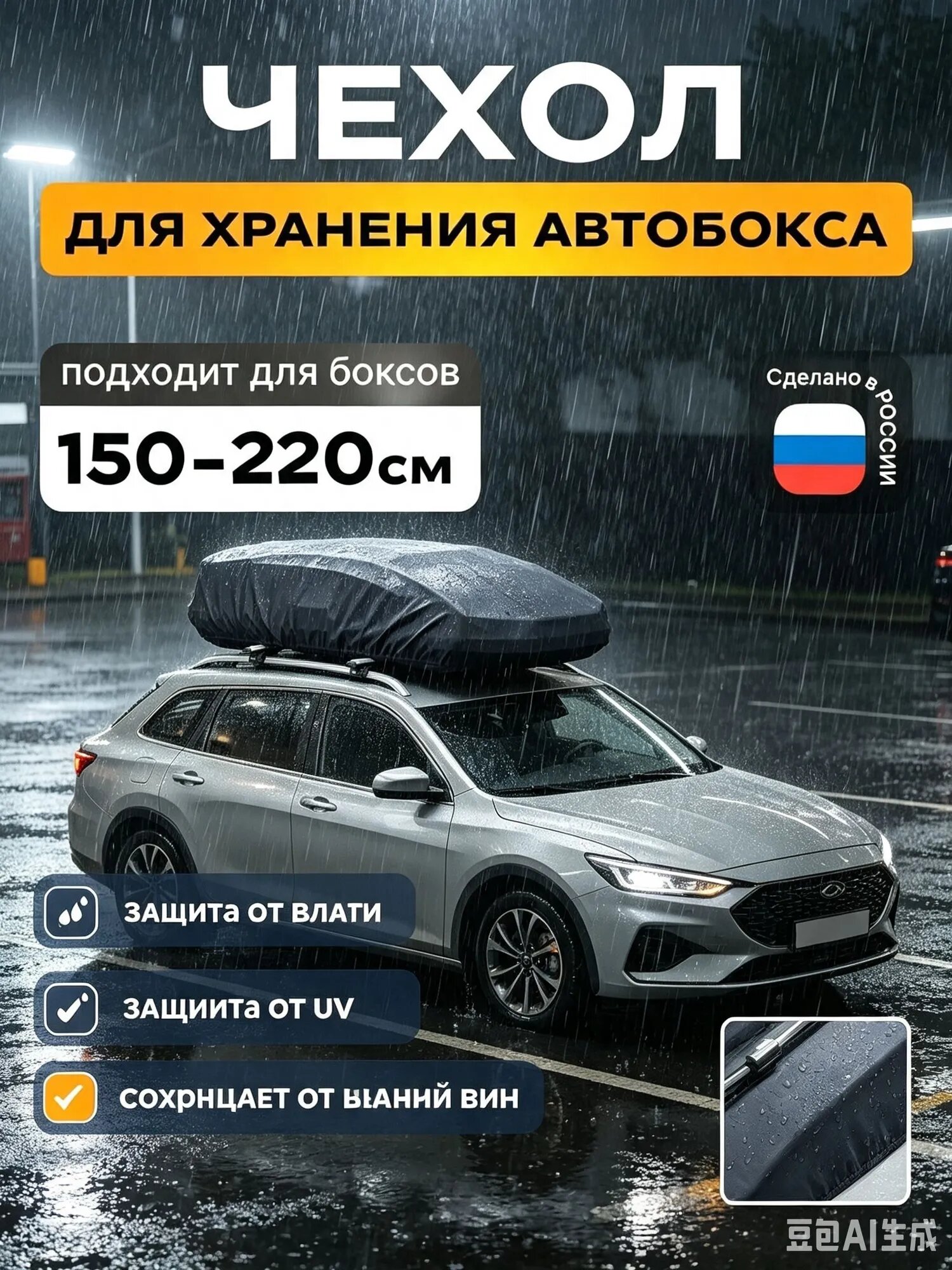 Fler Чехол на автобокс, Оксфорд, 1 шт.