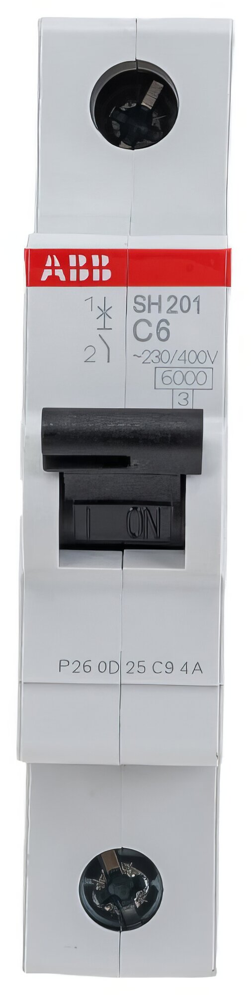 Автоматический выключатель ABB 1-полюсной SH201 C6 2CDS211001R0064