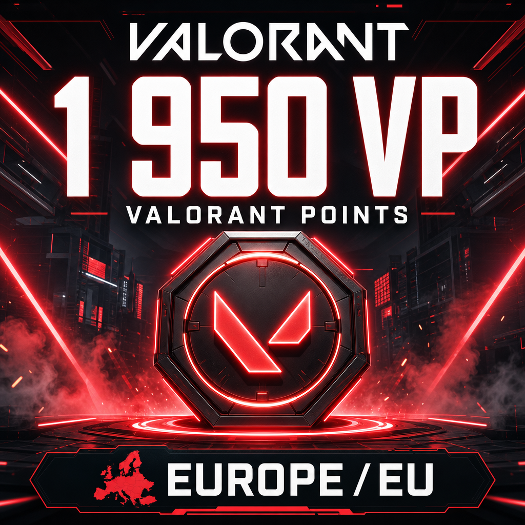 Valorant 1950 VP / Valorant Points / Пополнение Валорант / Европа EU