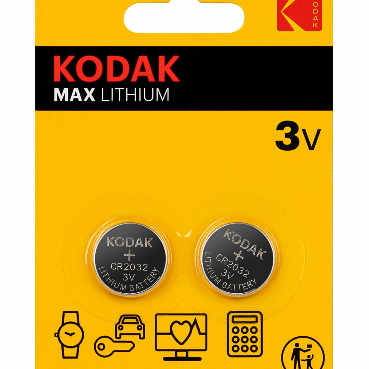 Батарейка Kodak Max Lithium CR2032 (блистер, 2шт.) (Б0037004), 30 уп.