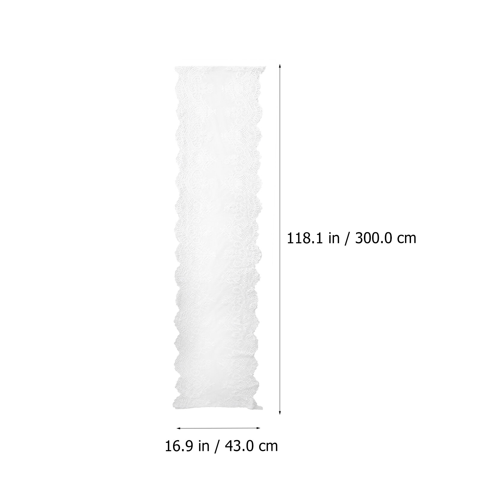 1 Pc Французское Кружевное Покрывало Для Длинного Стола Белое Романтичное Покрывало Для Свадьбы И Вечеринок 300x43 Cm