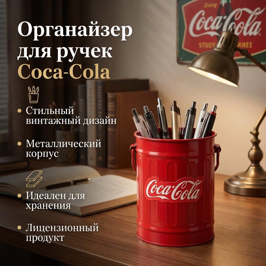 Настольный органайзер большой, Мишка и клубника-