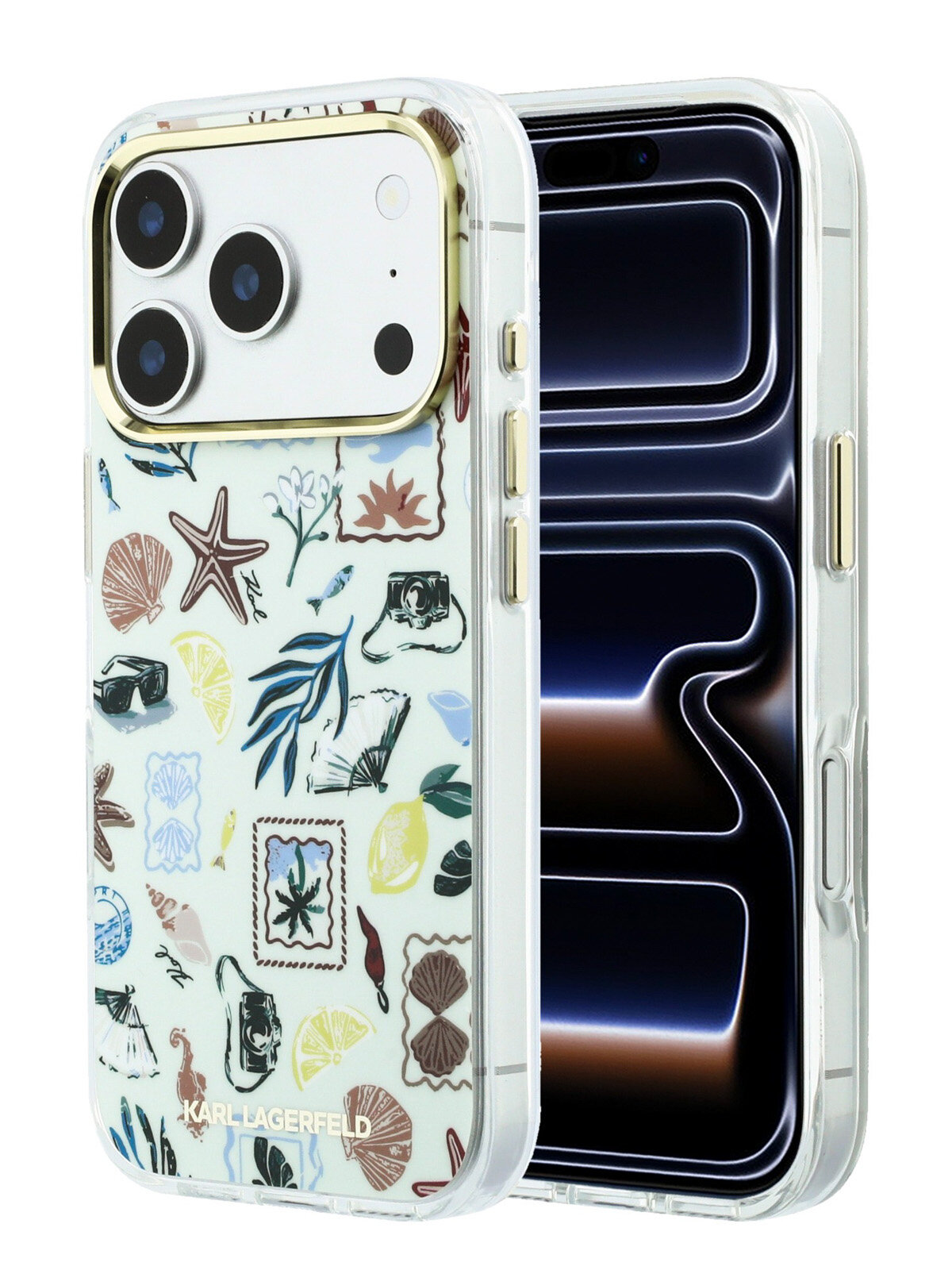 Чехол Karl Lagerfeld на iPhone 18 Pro Max/17 Pro Max, с магнитами MagSafe, с защитой камеры, синий