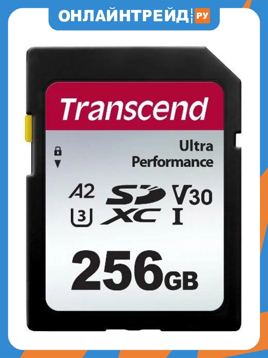 Карта памяти Transcend 256Gb 340S SDXC UHS-I U3 V30 (160/90 MB/s)
