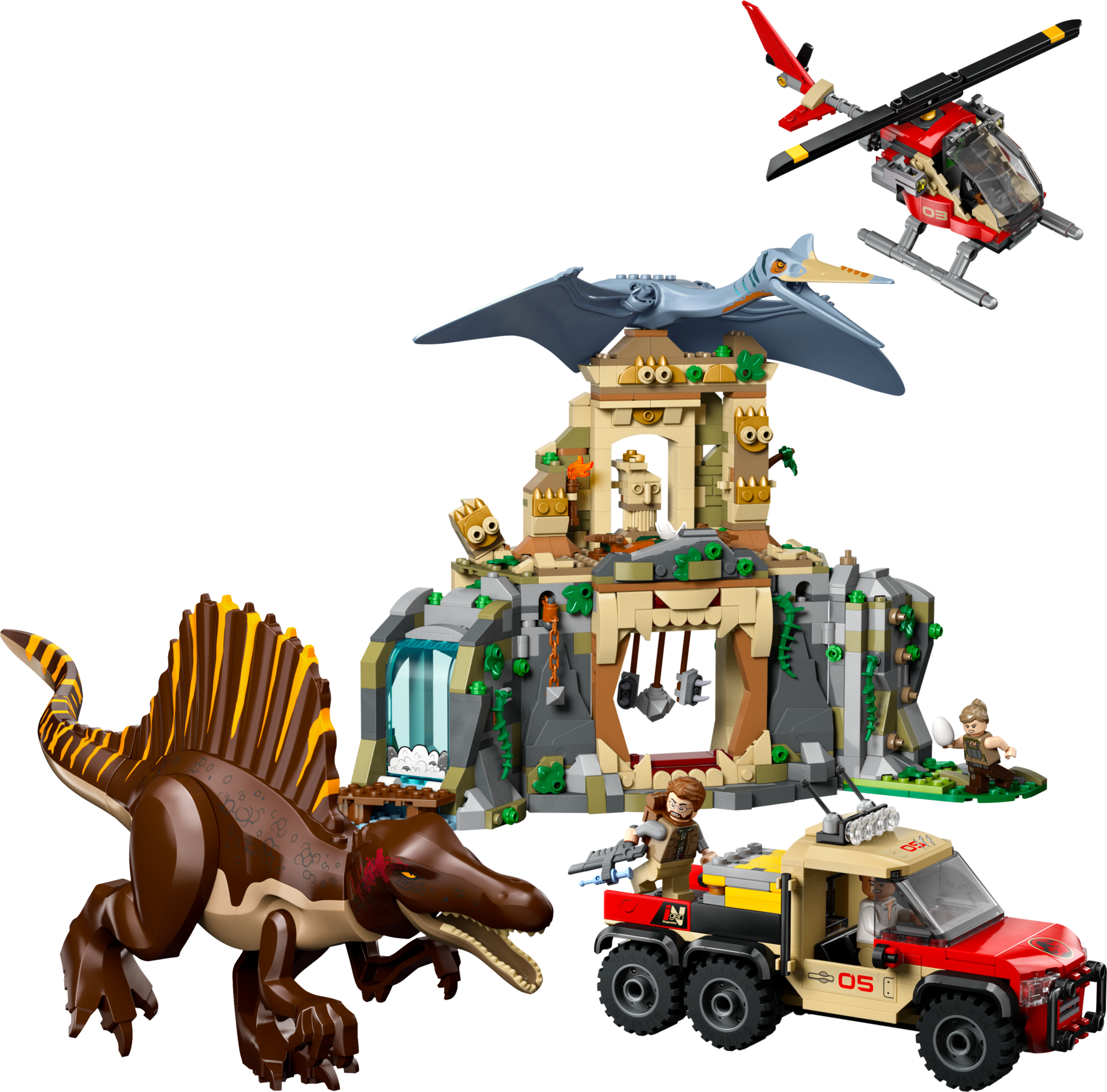 Конструктор LEGO Jurassic World 76976 Спинозавр и кетцалькоатль: воздушная миссия