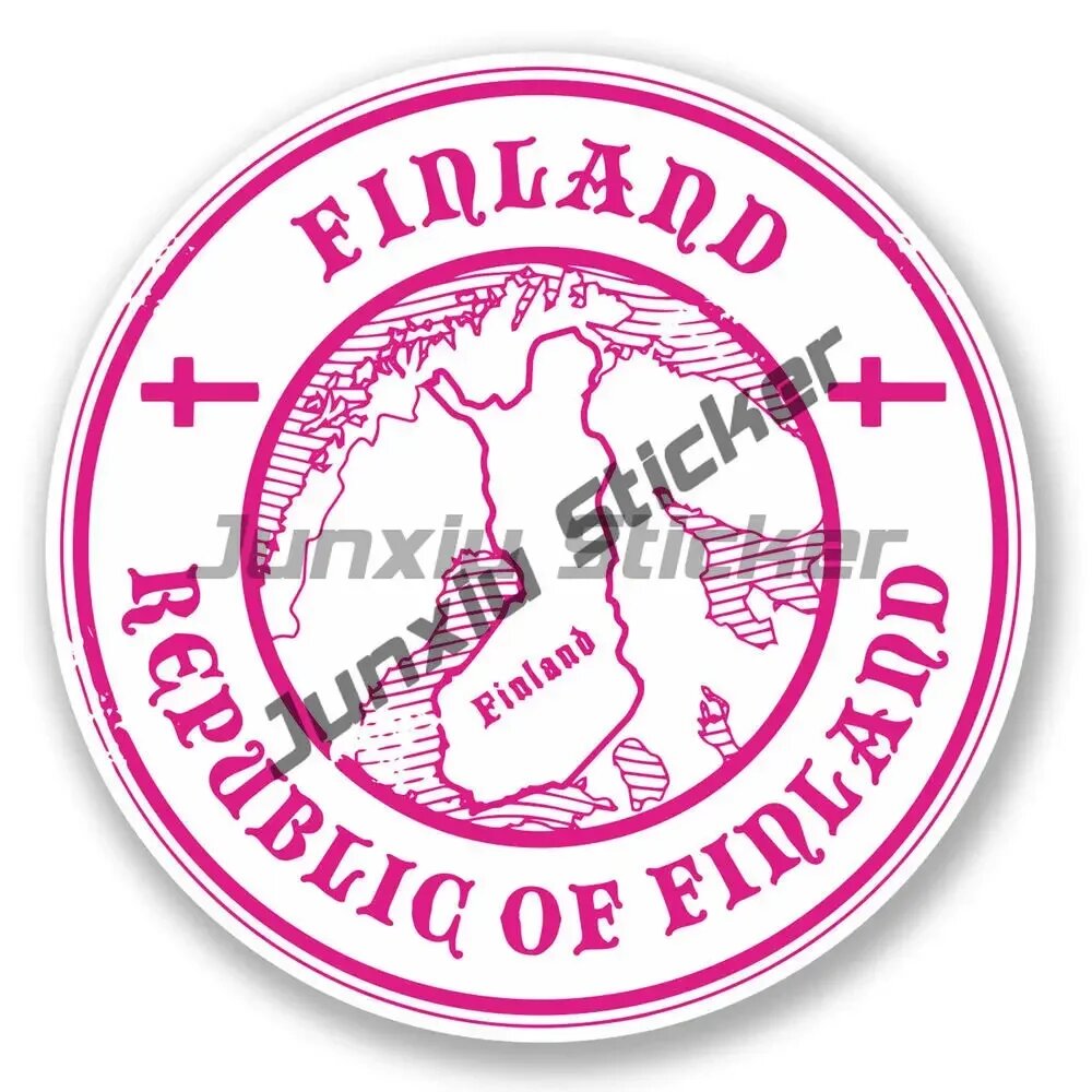 Герб Финляндии Флаг FIN Овальная наклейка Финляндия Финляндия Флаг Эмблема Наклейка Finland 7, 10cm