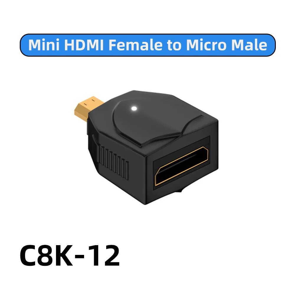 Адаптер Mini HDMI (Female) - Micro HDMI (Male), черный C8K-012