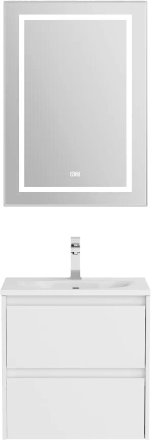 Мебель для ванной комнаты BelBagno Kraft 39 50 bianco opaco, раковина BB-8099-3-50