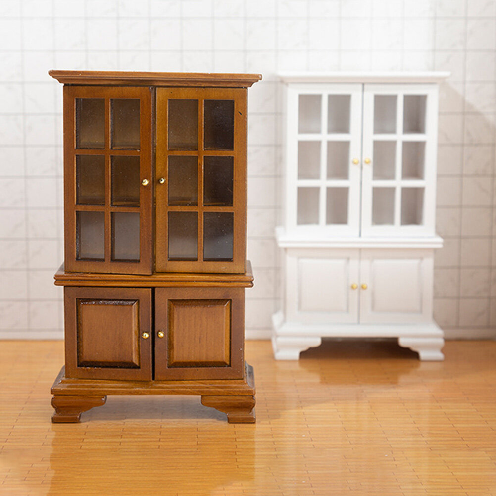 Декоративный Шкафчик Для Мини Дома Из Дерева Коричневый 15.6x9.2cm