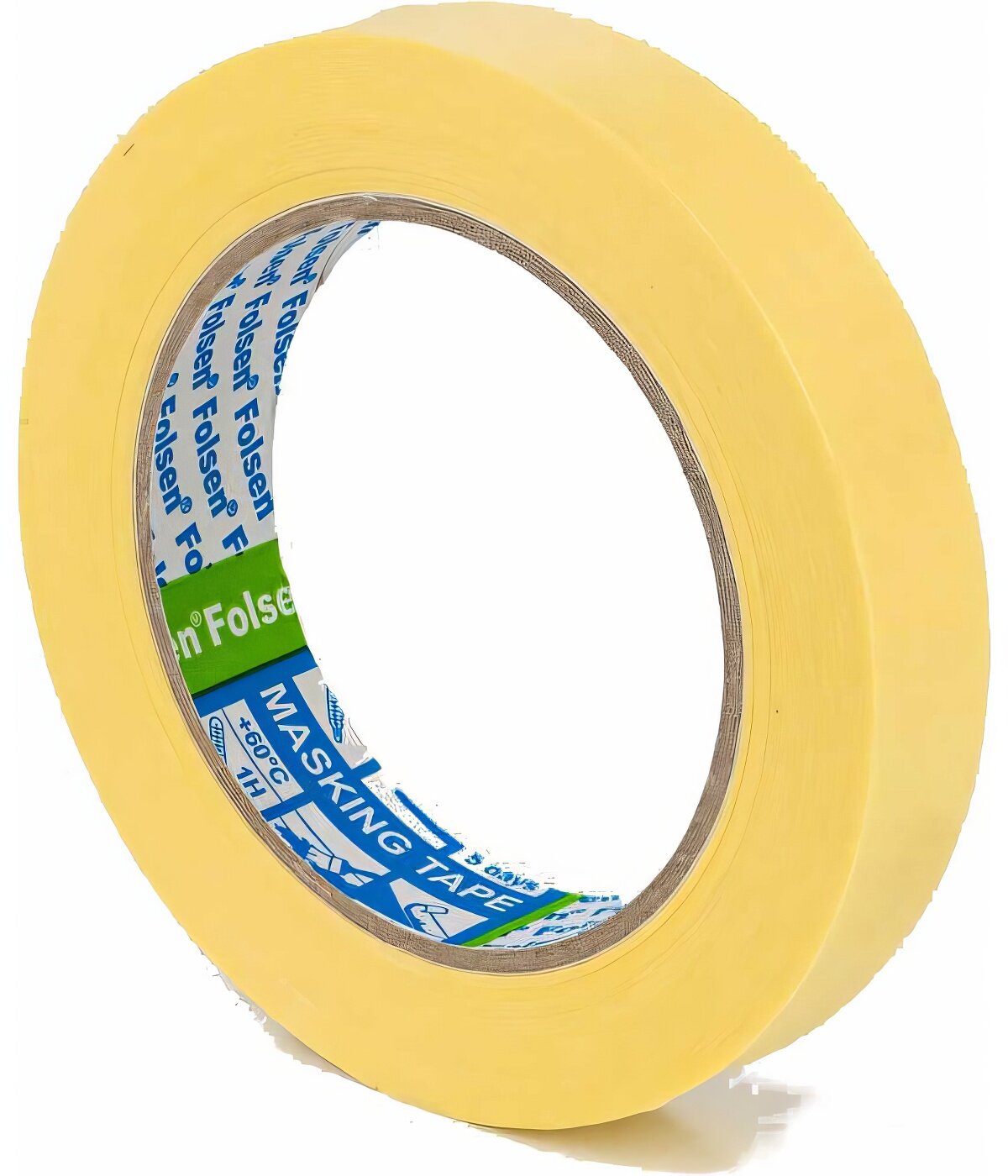 Малярная лента Folsen желтая 80oC 12мм x 50м 02212