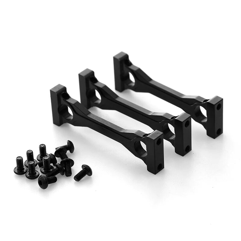 3 шт. металлические крепления шасси для Tamiya 1/14 RC грузовика Черный, Black