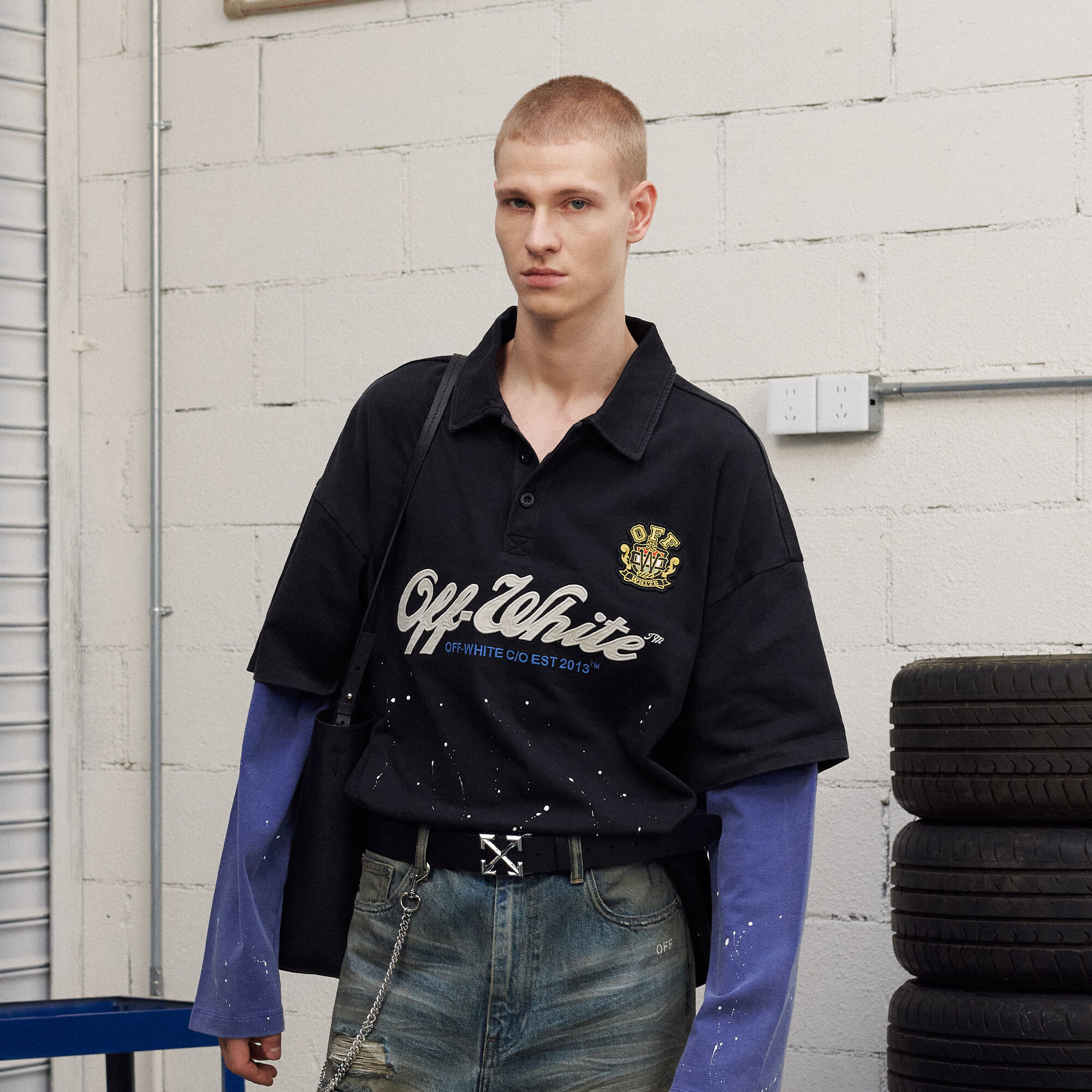 Поло Off-White