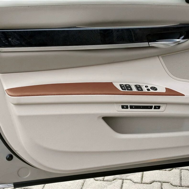 Накладка на ручку двери для BMW 7 Series 2009-2014, коричневая, 4 шт. - запасная часть для интерьера авто