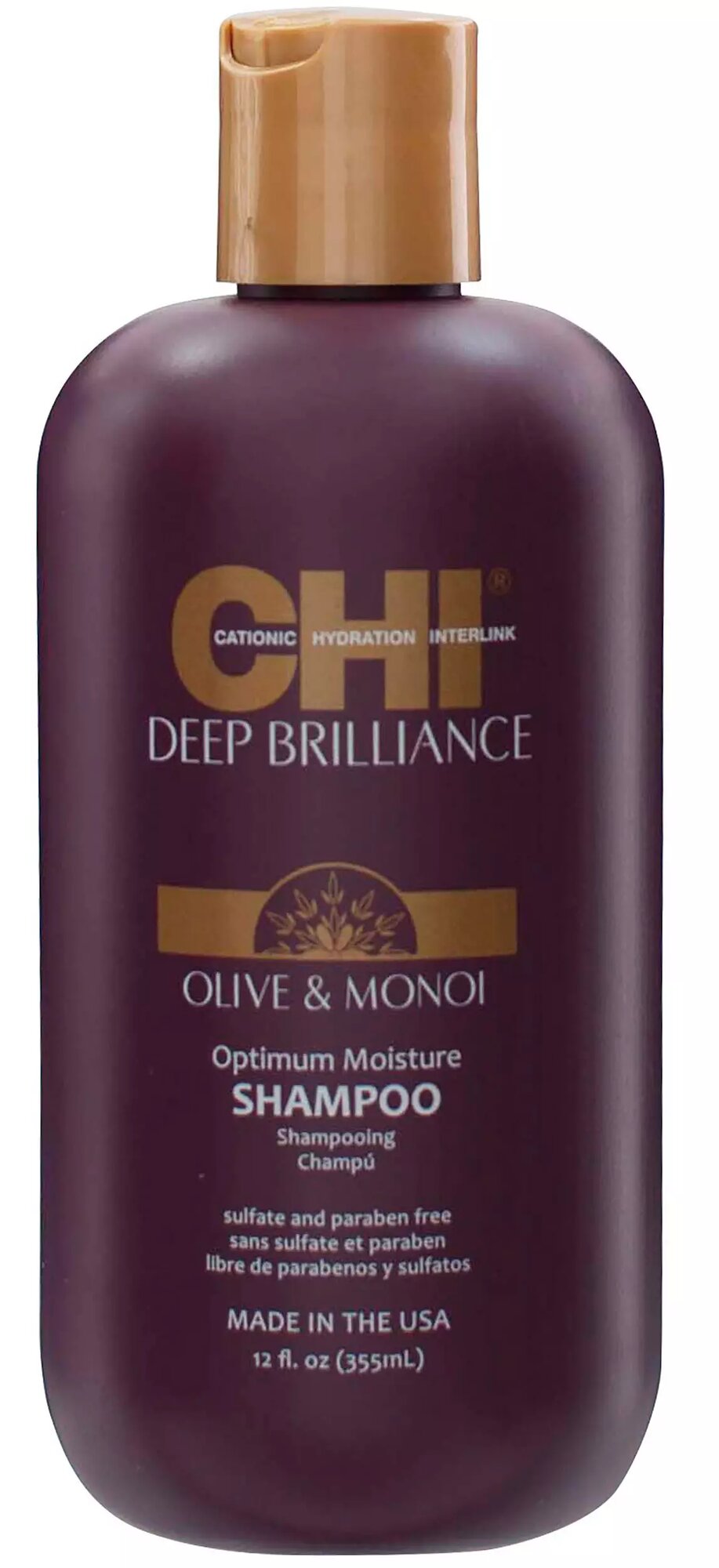 Увлажняющий шампунь для волос CHI Deep Brilliance Olive & Monoi Optimum Moisture Shampoo 355мл