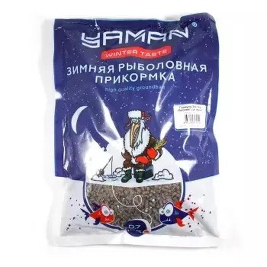 Прикормка для зимней рабалки Yaman Winter Taste Гранулы 3мм, Лещ (бисквит), чёрный, 700 г