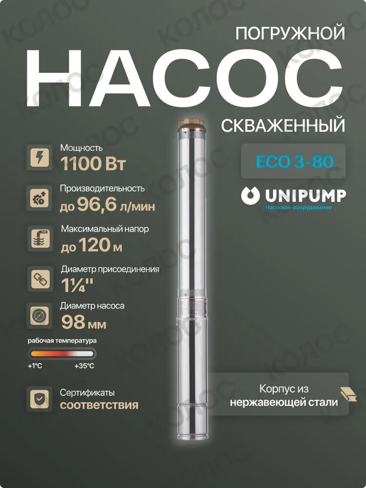 Насос погружной скважинный ECO 3-80