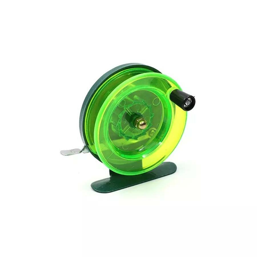Катушка для рыбалки проводочная Namazu Scoter с курком, зеленая/200/250