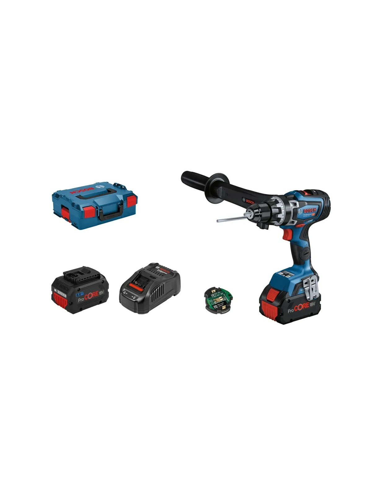 Аккумуляторная дрель Bosch GSR 18V-150 C, 18 В, 150 Нм, 2 x 8 Ah аккумулятор, 06019J5005