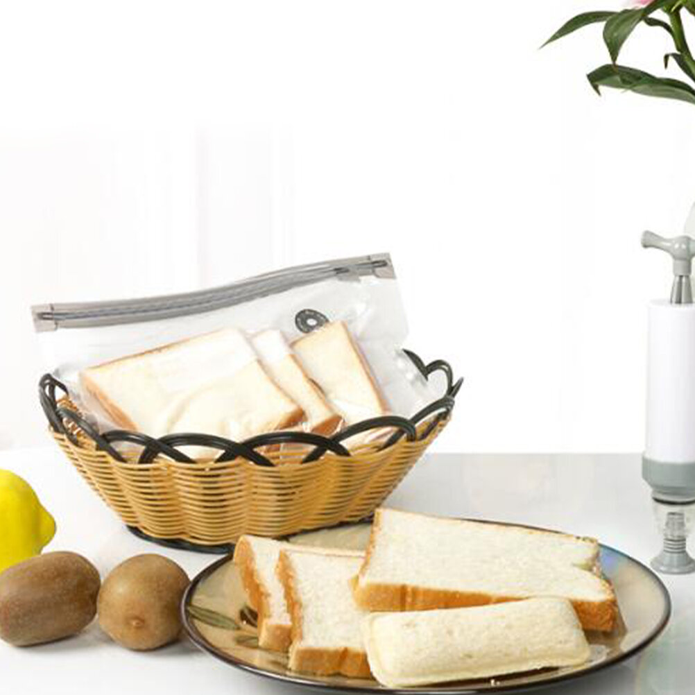Пакеты Для Вакуумной Упаковки Продуктов 13 Штук 10 Пакетов 21x22 См 2 Клипа 1 Ручной Насос Для Хранения Еды