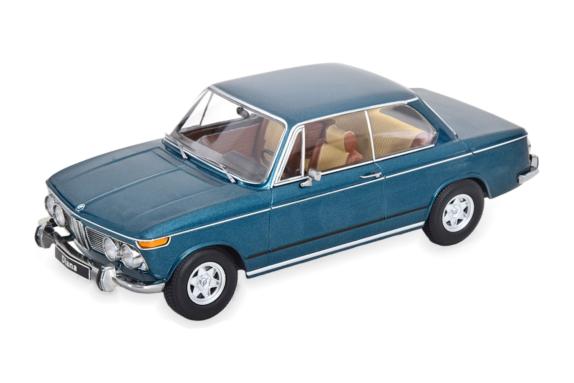 Модель коллекционная KK-SCALE Bmw 2002 ti diana 1970 turquoise-metallic