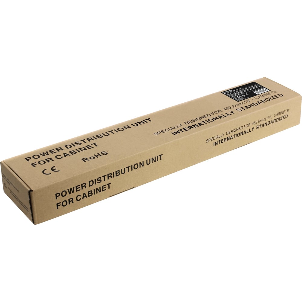 Блок розеток ExeGate ServerPro PDU-19H804 Al-8S-EU2.5CU-SW, 19, 1U, алюминий, 8Schuko, евро, 2.5м 280843 — фото 1