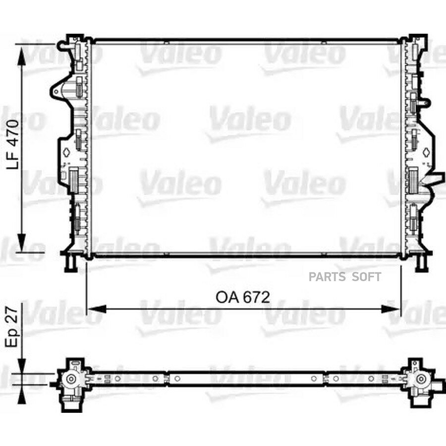 Радиатор охлаждения от официального дистрибьютора, VALEO, артикул 735374