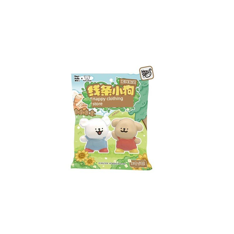 Line Dog Happy Farm Series Слепые упаковки с мини-фигурками - 5 милых настольных игрушек (случайные)