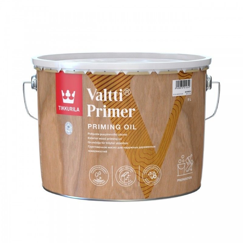 Tikkurila Valtti Primer/Тиккурила Валтти Праймер, 9л, грунтовочный антисептик для дерева