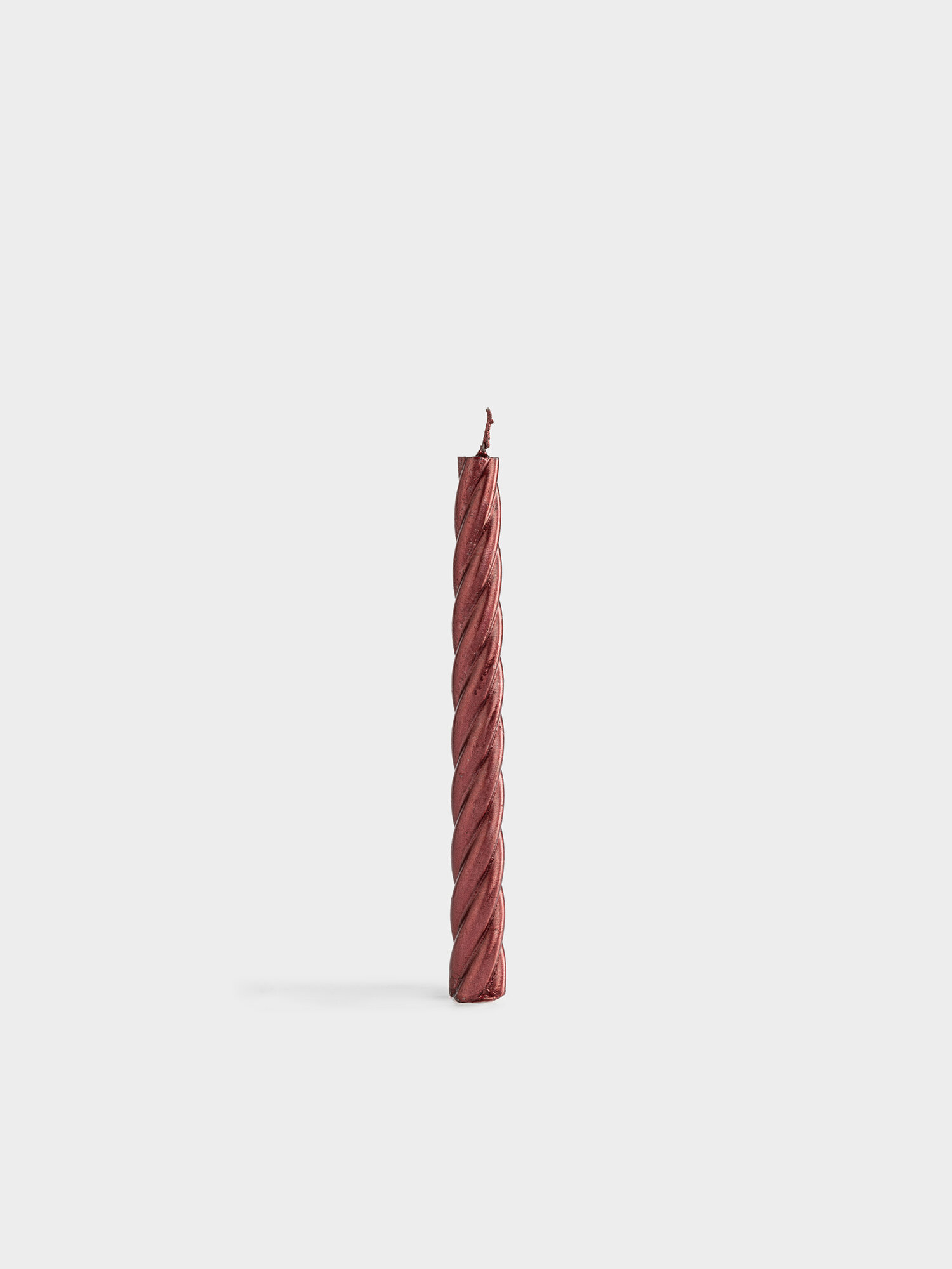 Свеча, 20 см, тонкая, красная, Спираль, Spiral shape