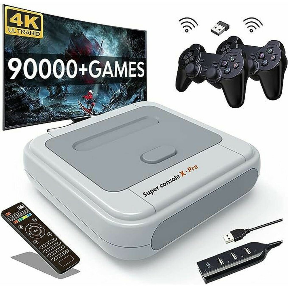 Ретро-игровая консоль, более 90 000 встроенных видеоигр, беспроводной джойстик, HDMI выход