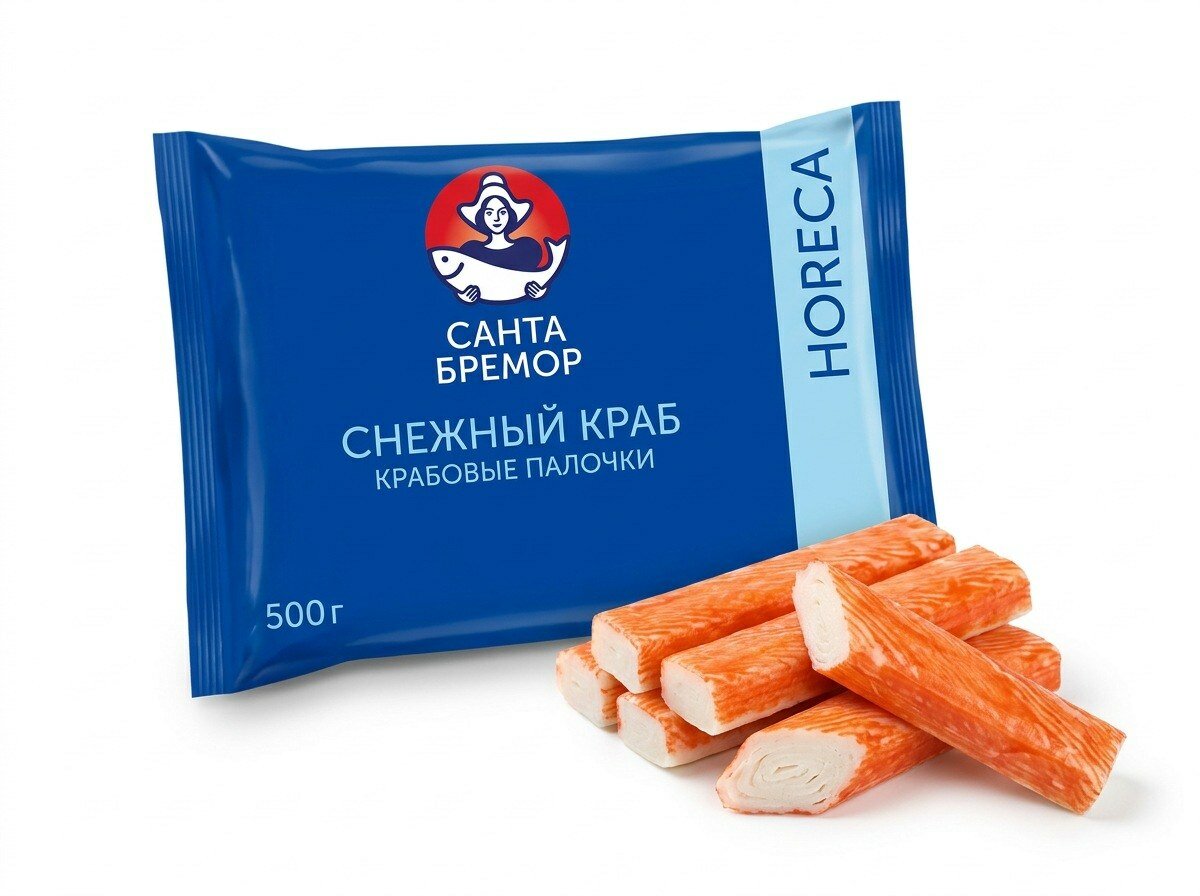Крабовые палочки Санта Бремор «Снежный краб» HORECA, замороженные, 500 г