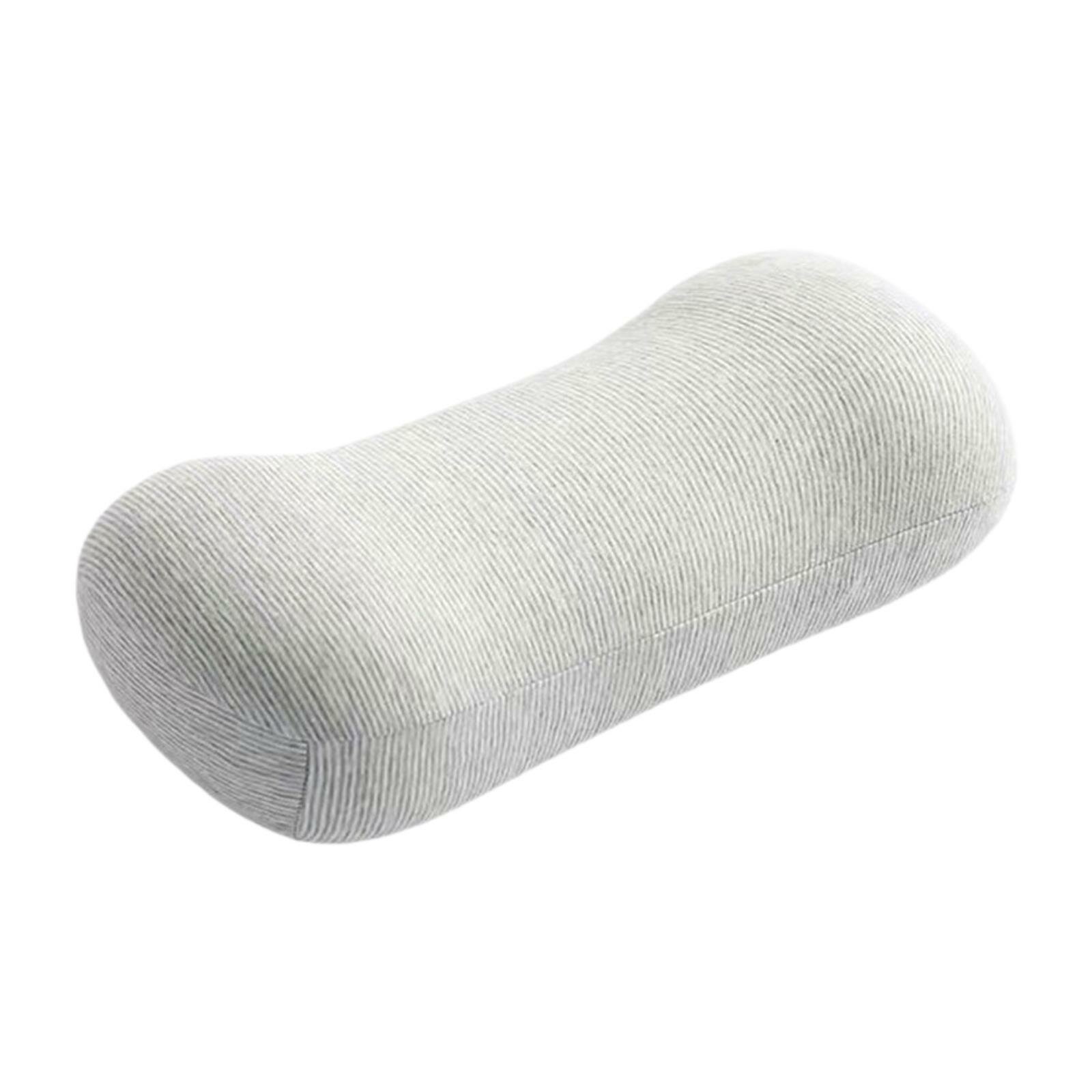 Ergonomic Supportive Pillow Memory Foam Pillow for Hiking Home Airplane Light Gray