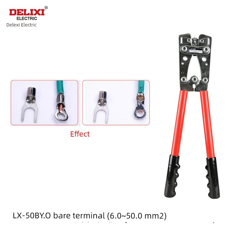 Deli LX-50B Y-Тип U-Тип Предизолированные Пружинные Зажимы для Провода, Холодная Прессовка Концевого Зажима