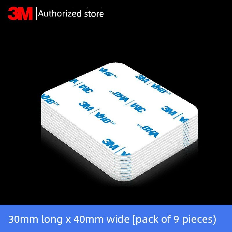 3M Белая прокладка для зеркала - 30x40 мм, 9 шт, термостойкая, высокая адгезия